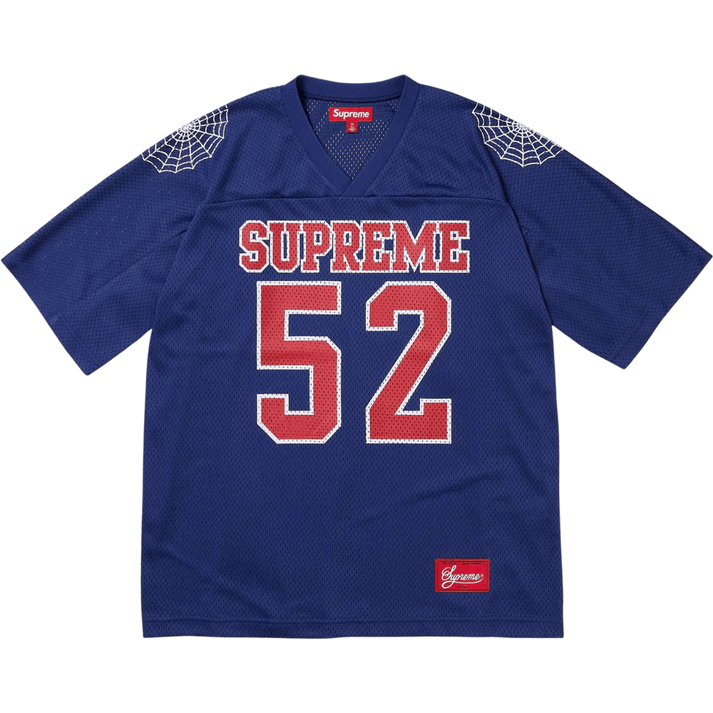 Supreme Spiderweb Football Jersey 'Navy’ – Crepsuk